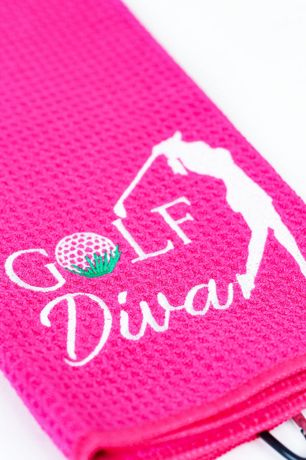 "Golf Diva" Golf Towel - Glitz & Ears Boutique